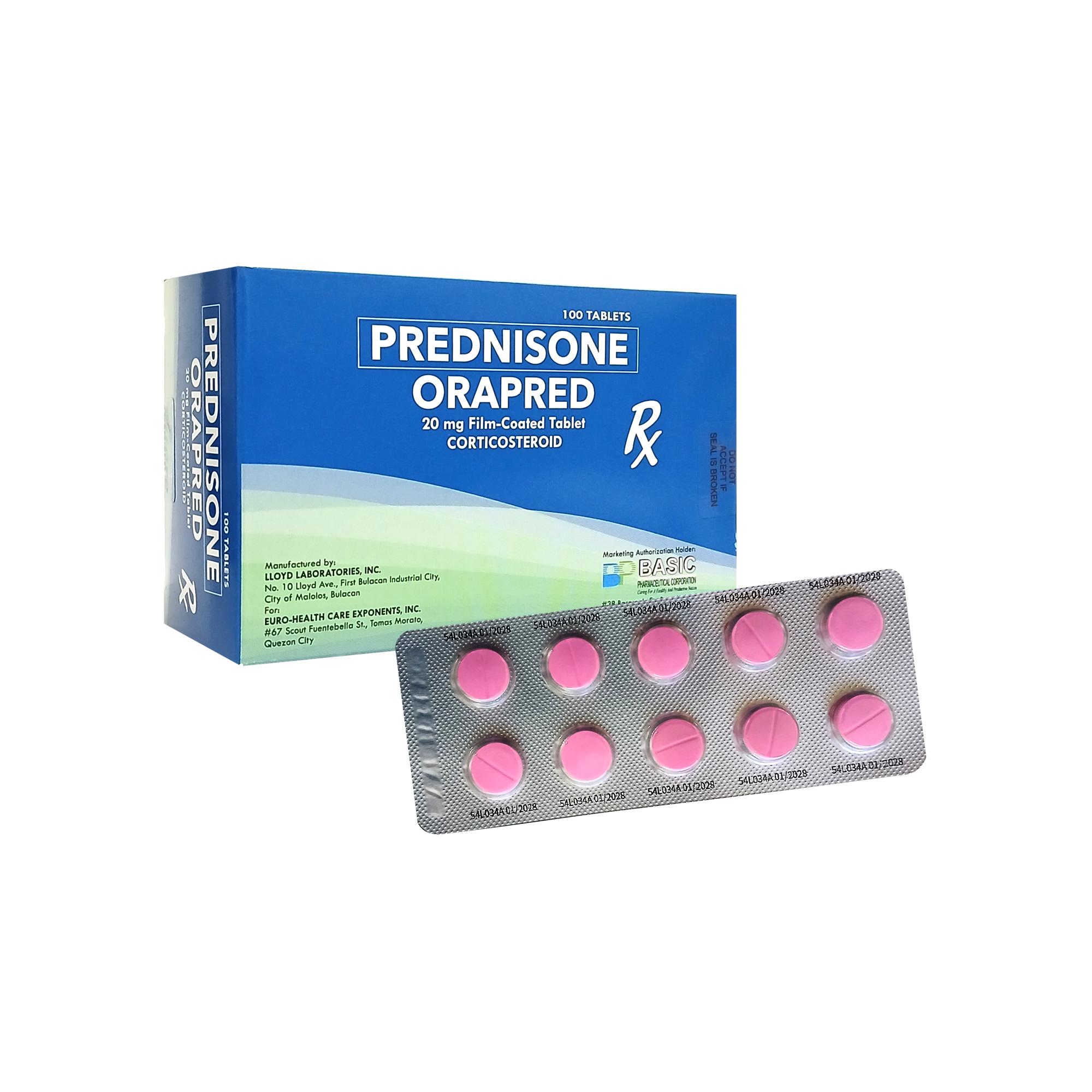 ORAPRED FILM-COATED TABLET 20MG | Basic Pharmaceutical Corporation