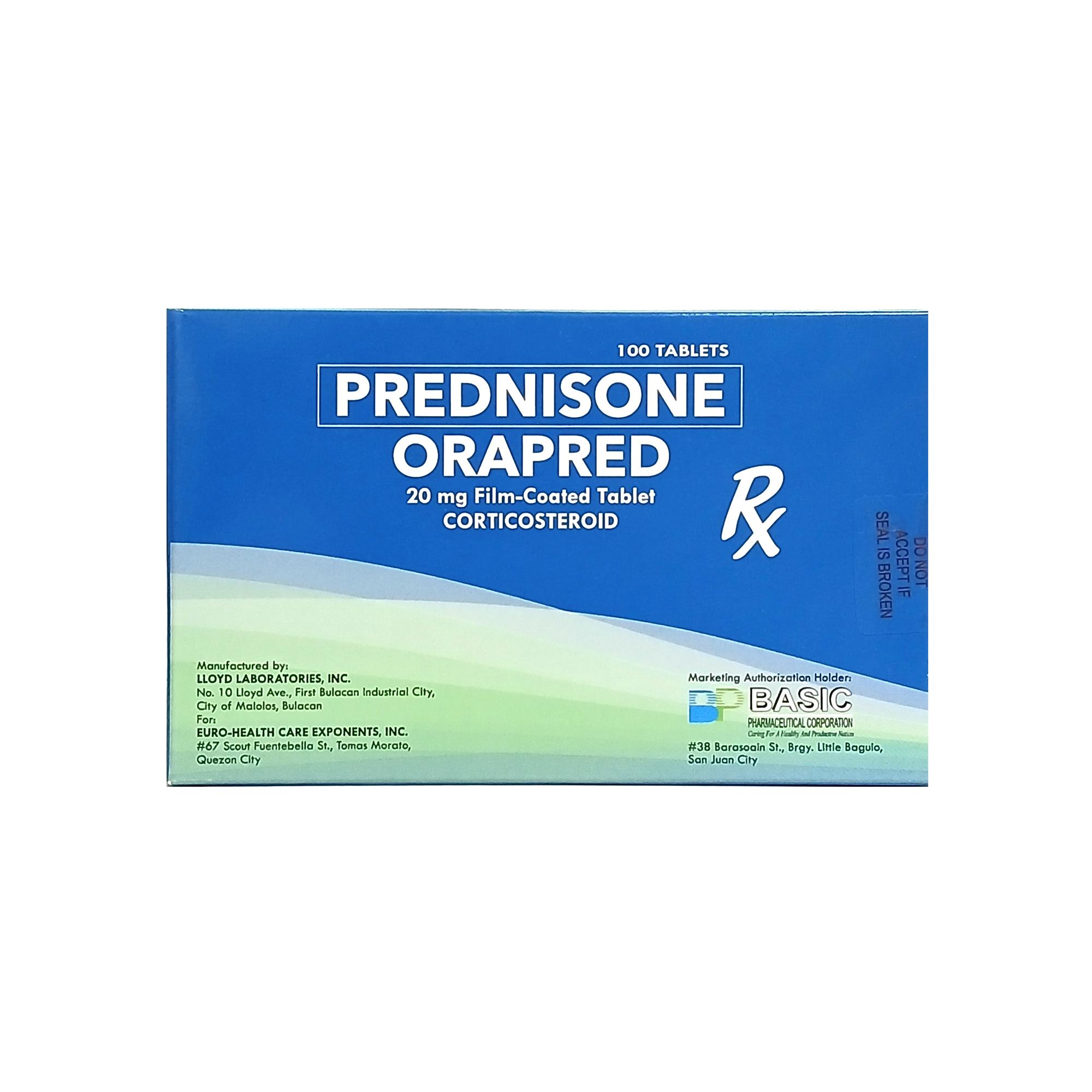 ORAPRED FILM-COATED TABLET 20MG | Basic Pharmaceutical Corporation