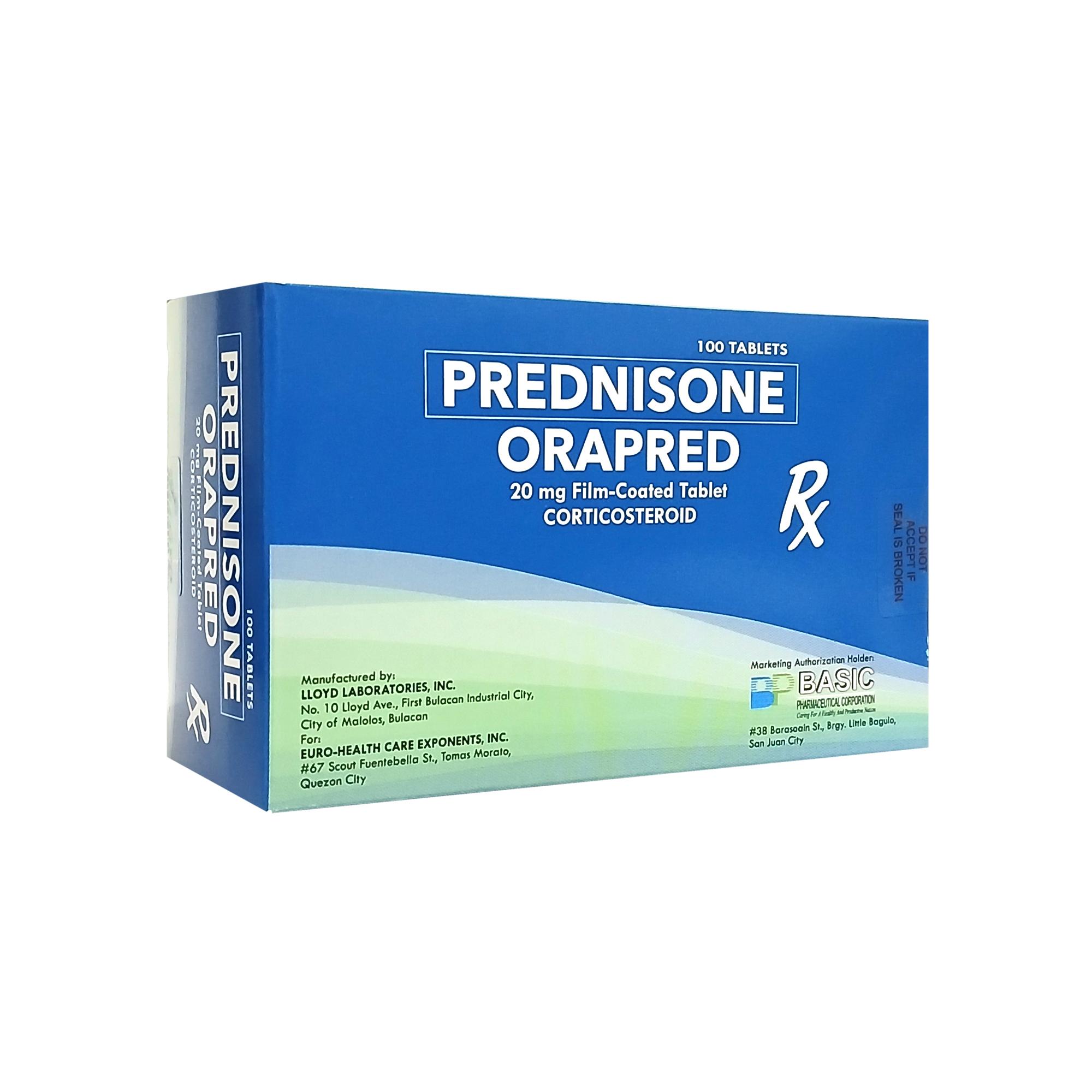 ORAPRED FILM-COATED TABLET 20MG | Basic Pharmaceutical Corporation