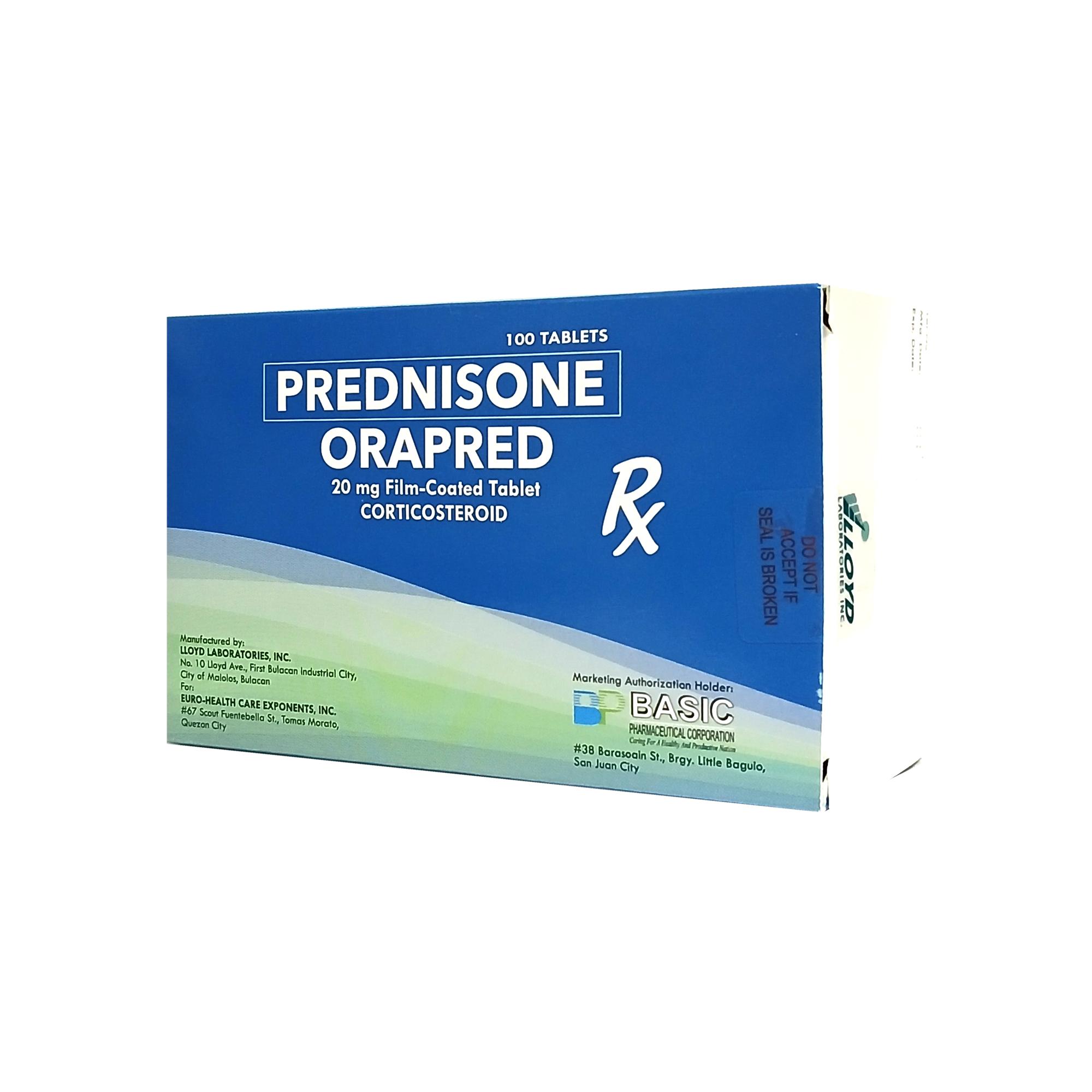 ORAPRED FILM-COATED TABLET 20MG | Basic Pharmaceutical Corporation